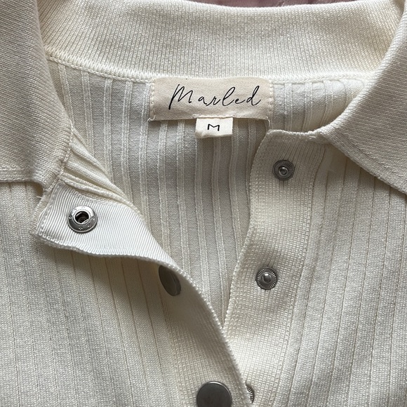 Marled | Tops | Marled Ribbed Collar Shirt | Poshmark